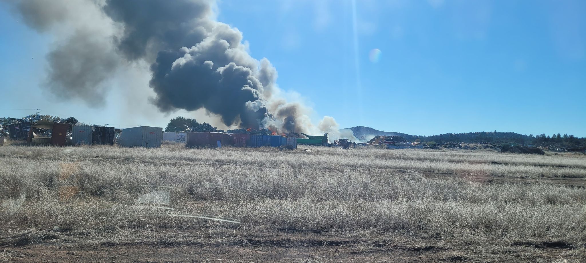 Massive fire at salvage yard. Photos attached. – FlagScanner