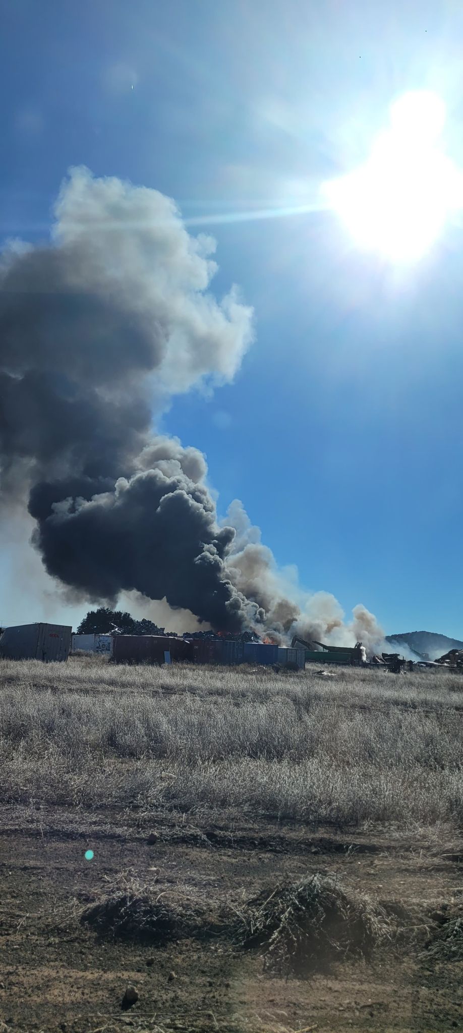 Massive fire at salvage yard. Photos attached. – FlagScanner